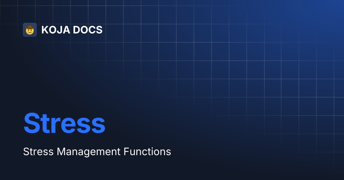 Stress | KOJA DOCS